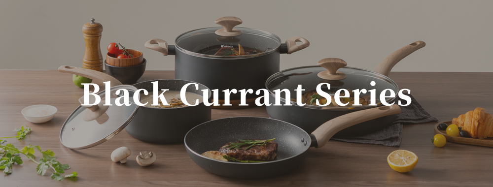 INSSA Blackcurrant Series Non Stick Cookware 4pcs Set Pan Pot Wok ...