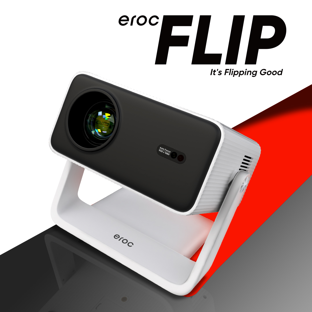【NEW】Eroc Flip Gimbal Projector 360° Angle 1080P Full HD 4K Decoding ...
