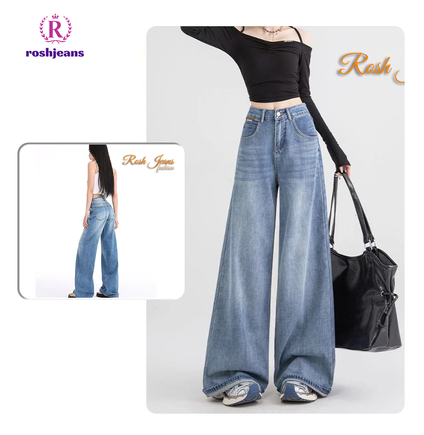 High waist pants for women Baggy pants Swagger Style Wide leg Denim ...