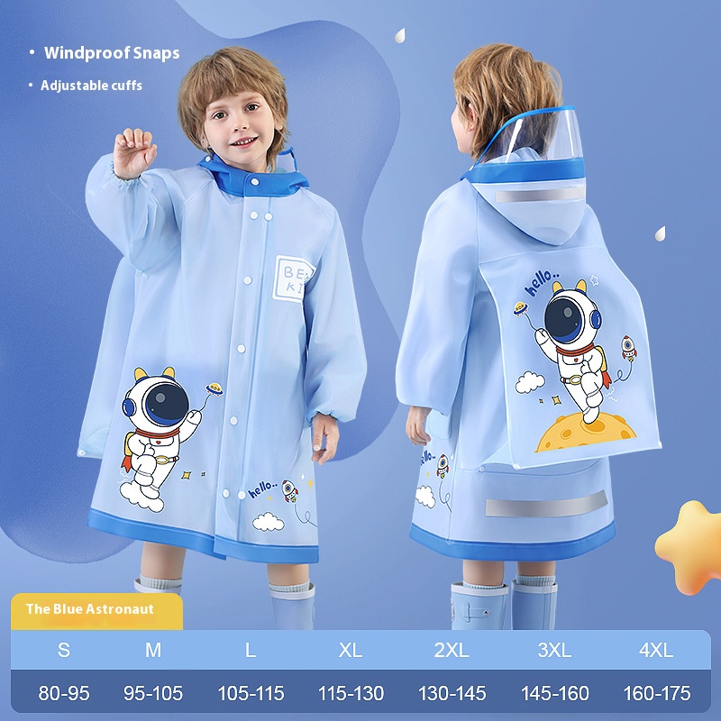 Kids Raincoat 4-15 Yrs for Boys Girls Waterproof School Rain Coat ...