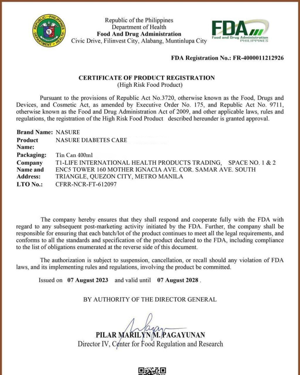 Nasure Milk for Diabetic Original Colostrum Powdered Milk 400g | Shopee ...