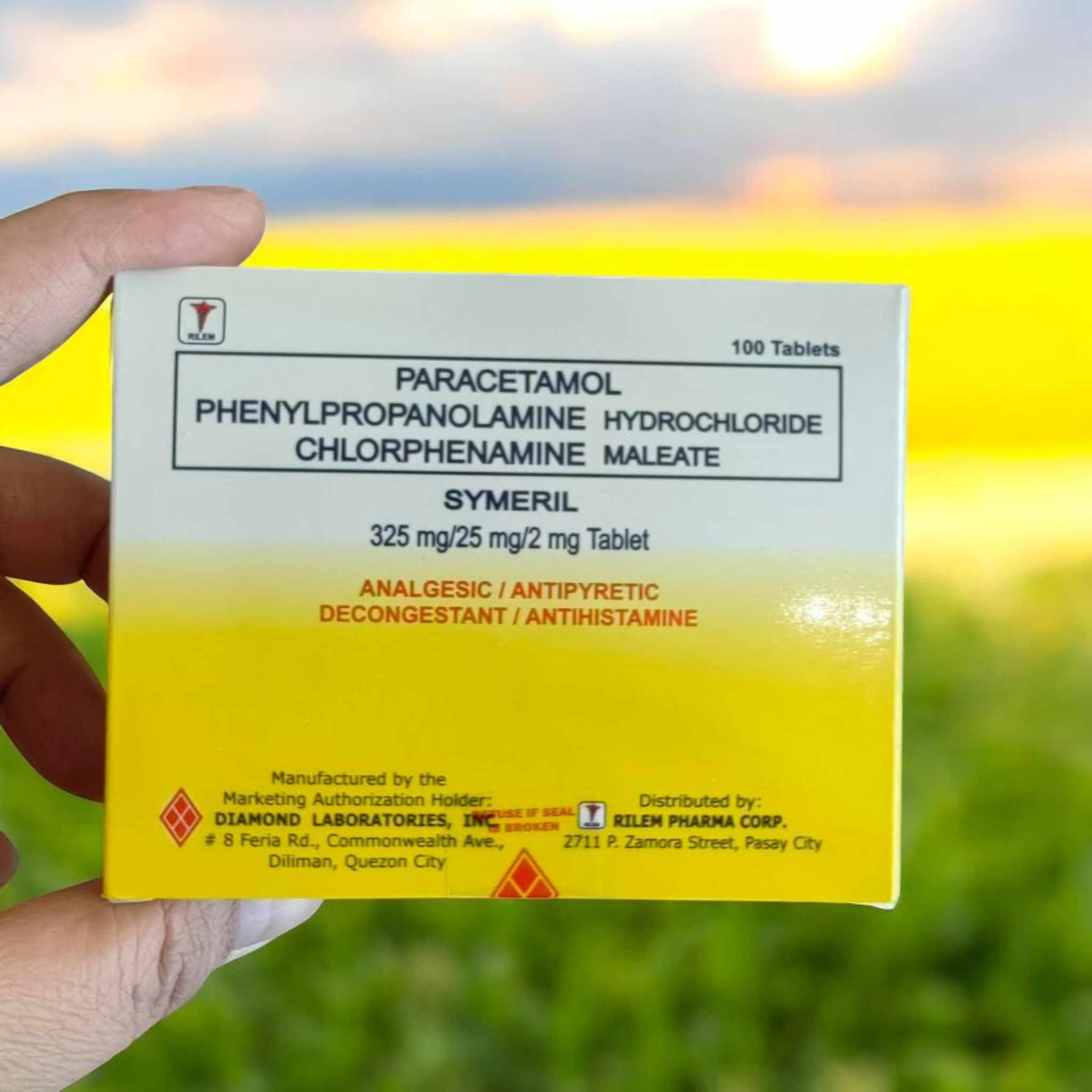 PARACETAMOL SYMERIL 325 mg TABLET 100S | Shopee Philippines