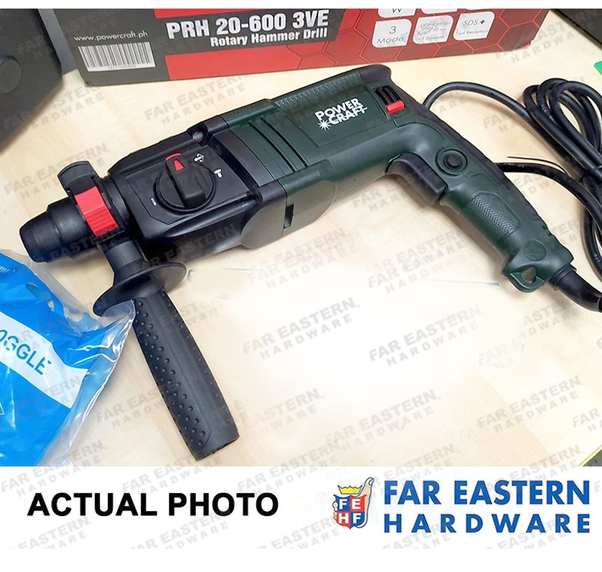 POWERCRAFT Rotary Hammer Drill 26mm 600W SDS Plus 3 Function PRH 20-600 ...