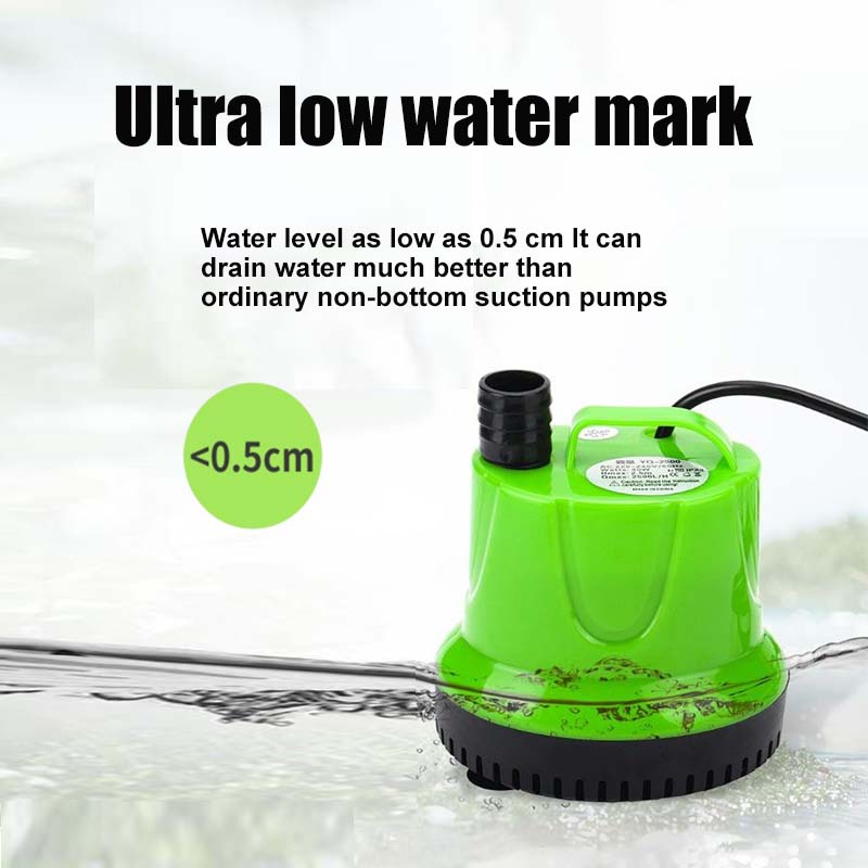 150W Fish Tank Submersible Pump Low Water Level Sump Pump Small ...