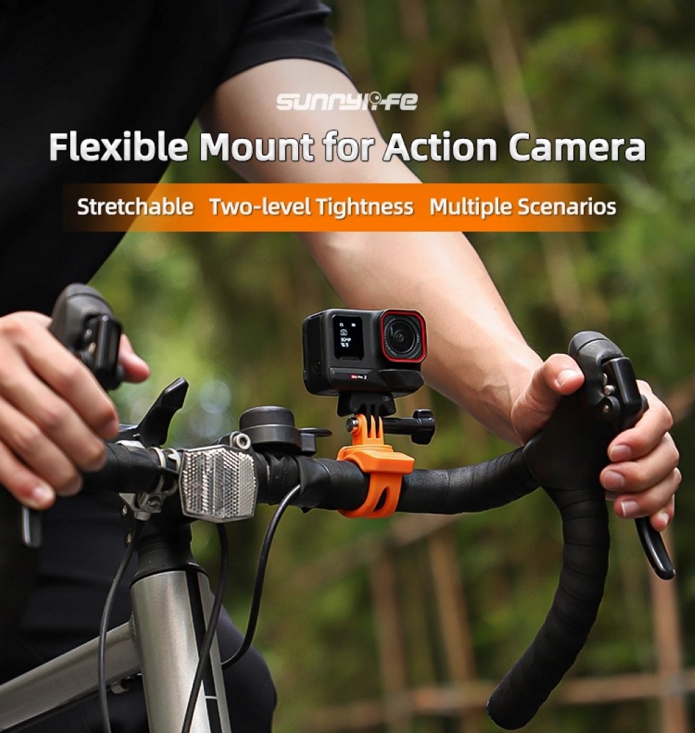 Sunnylife 360° Flexible Strap Mount Action Cameras - Wrap Band for Bike ...
