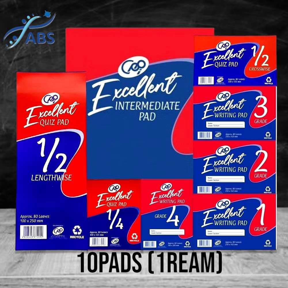 10 PADS Excellent Writing Pads - Grade 1, 2, 3, 4 - PRICE IS PER 10 ...