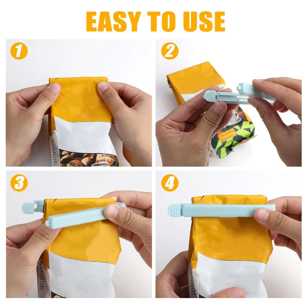 5pcs/set Snack Bag Sealing Clips Food bag Clips Bag Plastic Sealing ...