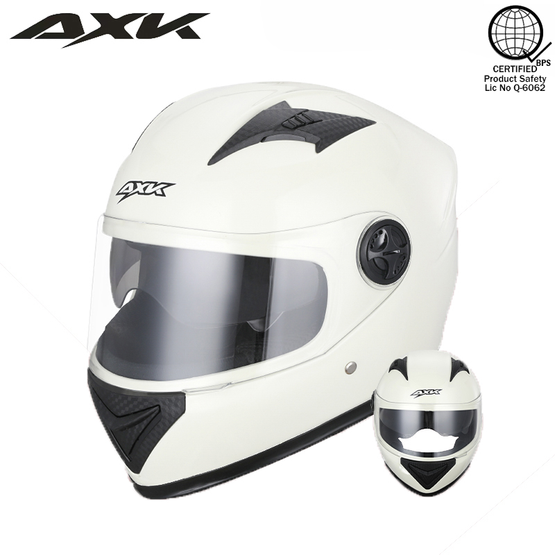 AXK Motorcycle Helmet Full Face Dual Visor 557 Full Series Helmet with ...