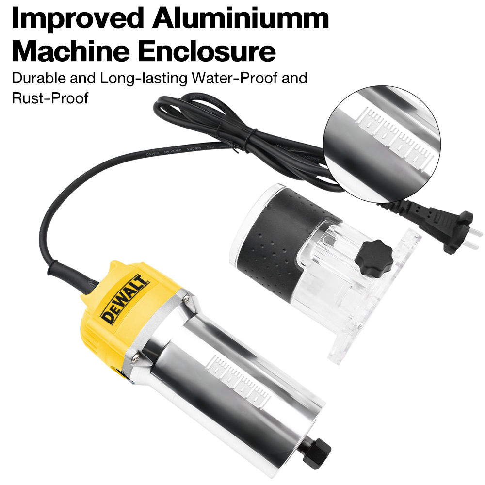 DeWALT Palm wood Router with 15pcs/set Bits Trimmer Professional Power ...