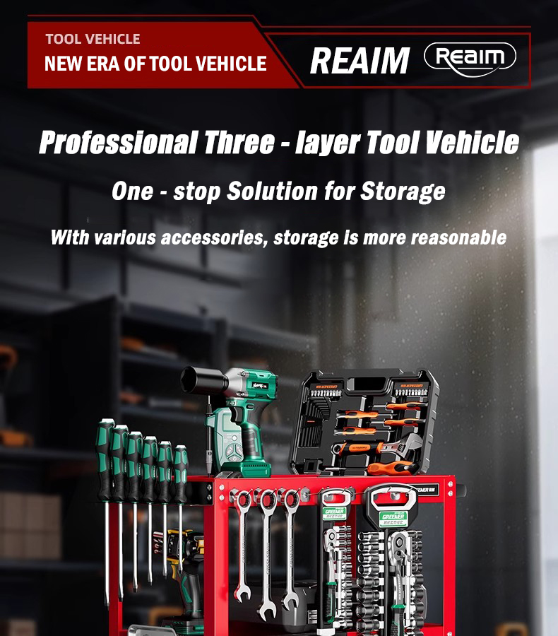 Trolley Cart heavy duty 3 layer Push Cart wheel brake anti slip ...