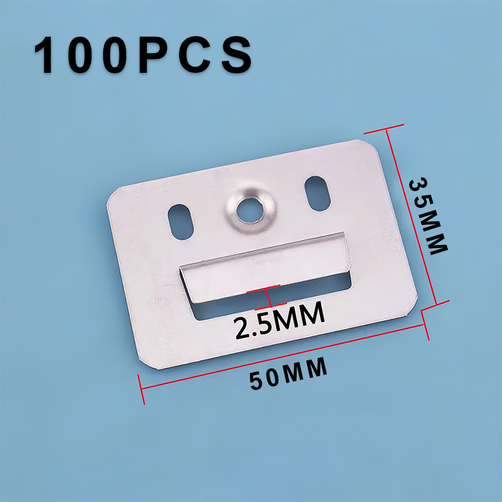 100Pcs/Set Fluted Metal Clip WPC Wall Clip PVC Wall Panel Clip ...