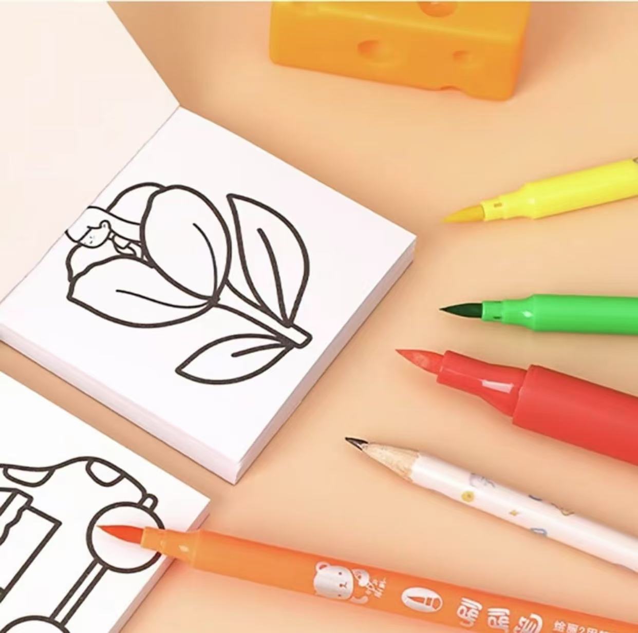 Children Coloring Book Set DIY Drawing Book Mini Cartoon Doodle Book ...
