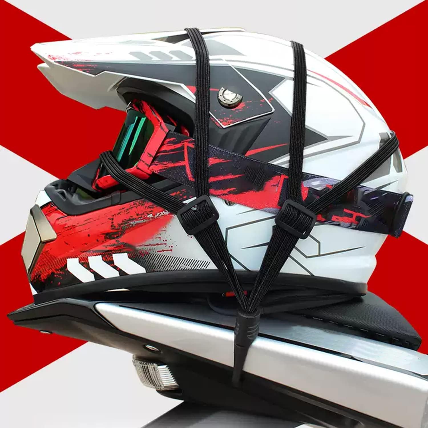 Motorcycle Helmet Rope High Retractable Black Luggage Helmet Mesh ...