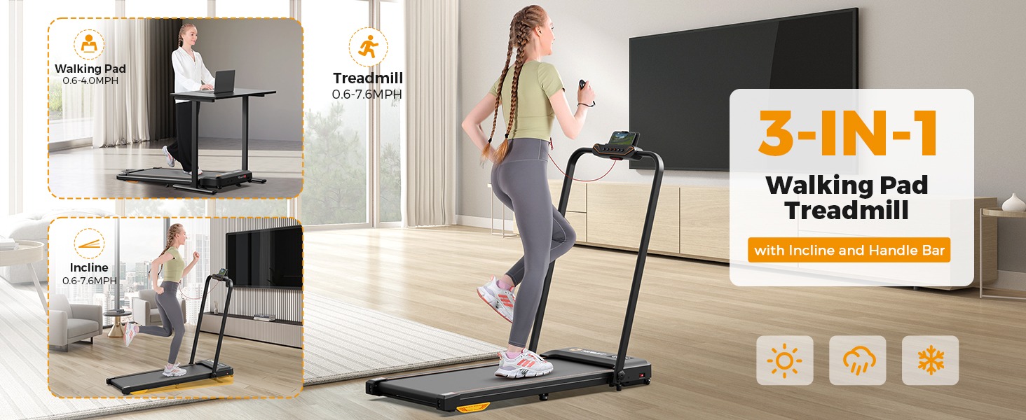 Treadmill foldable walking pad treadmill electric treadmill heavy duty ...