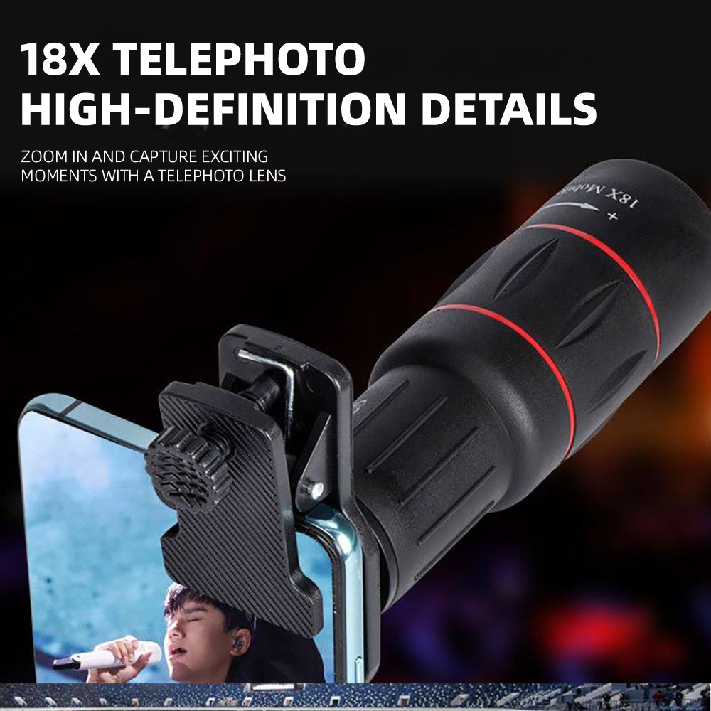 Universal 18x25 Monocular Zoom HD Optical Cell Phone ExternalLens ...