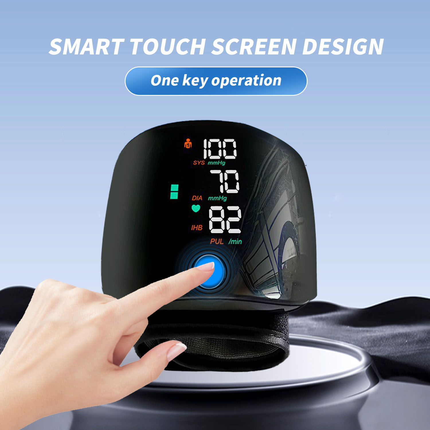 LED Screen Automatic Blood Pressure Monitor Rechargeable Blood Pressure ...
