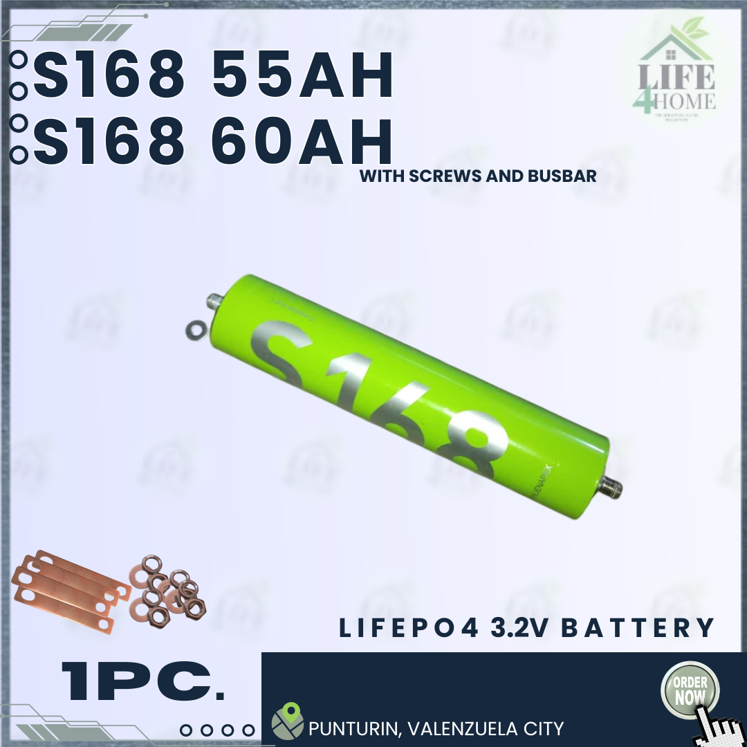 (1PC. ONLY) S168 3.2v 55ah /60ah lifepo4 battery LITHIUM IRON PHOSPHATE ...