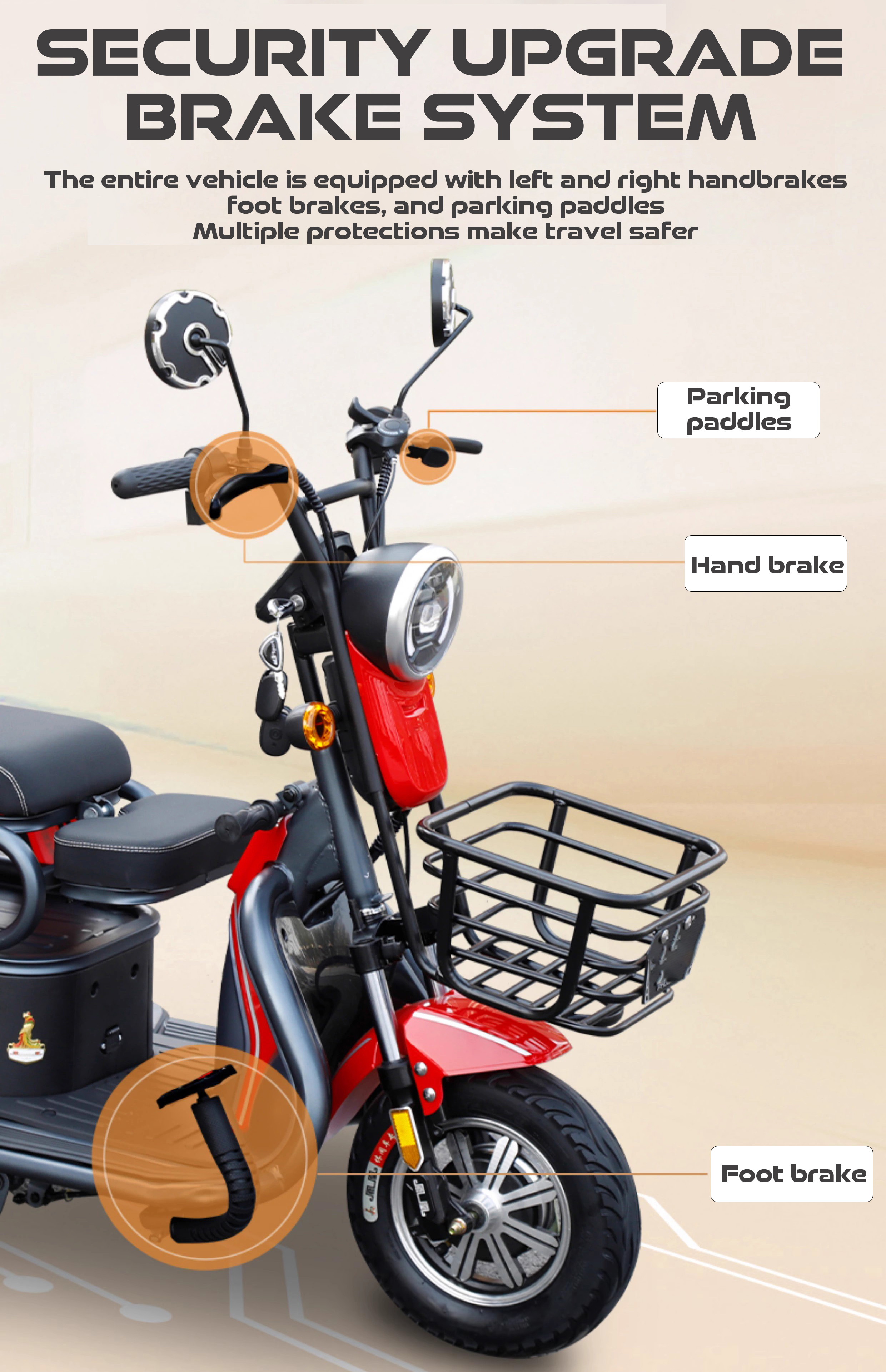 e bike 3 wheel For Adult electric bike vehicles 48V 800W Max Speed 45KM ...