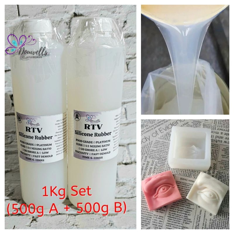 RTV SILICONE RUBBER Mold Maker Platinum Cure 1KG 2KG Liquid Silicone ...