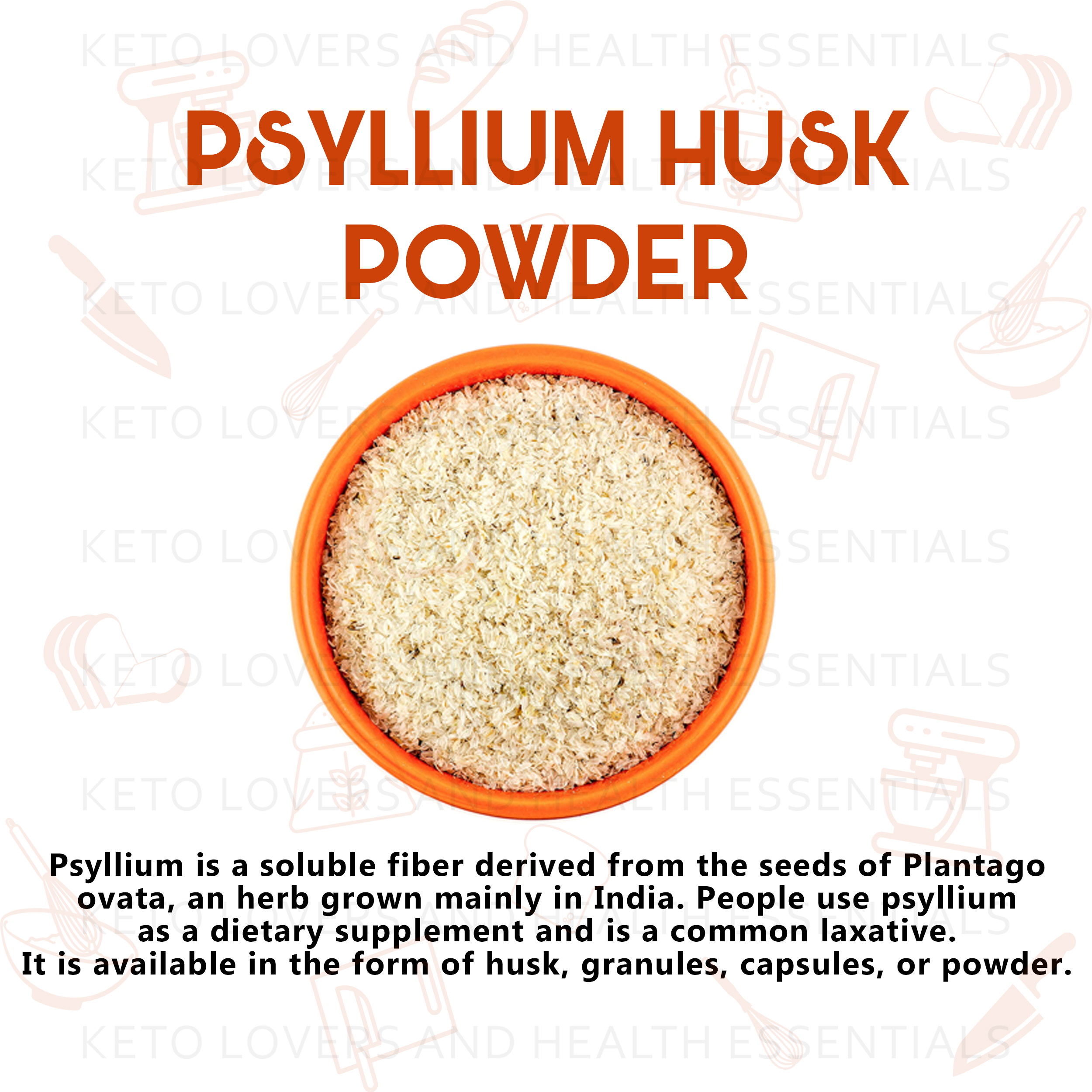 WHOLE PSYLLIUM — Psyllium Husk, Organic, Soluble Fiber, Baking | Shopee ...
