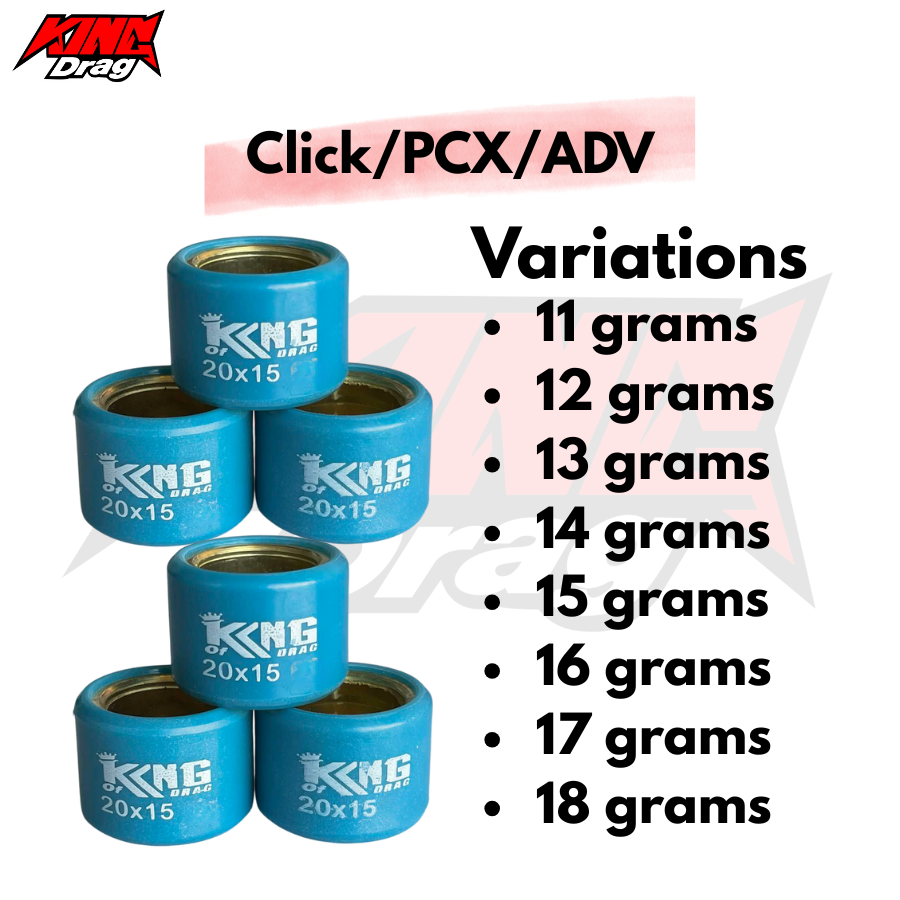 King of Drag CVT Pulley Flyball (Bola) for CLICK V1-V2-V3 / PCX 150-160 ...