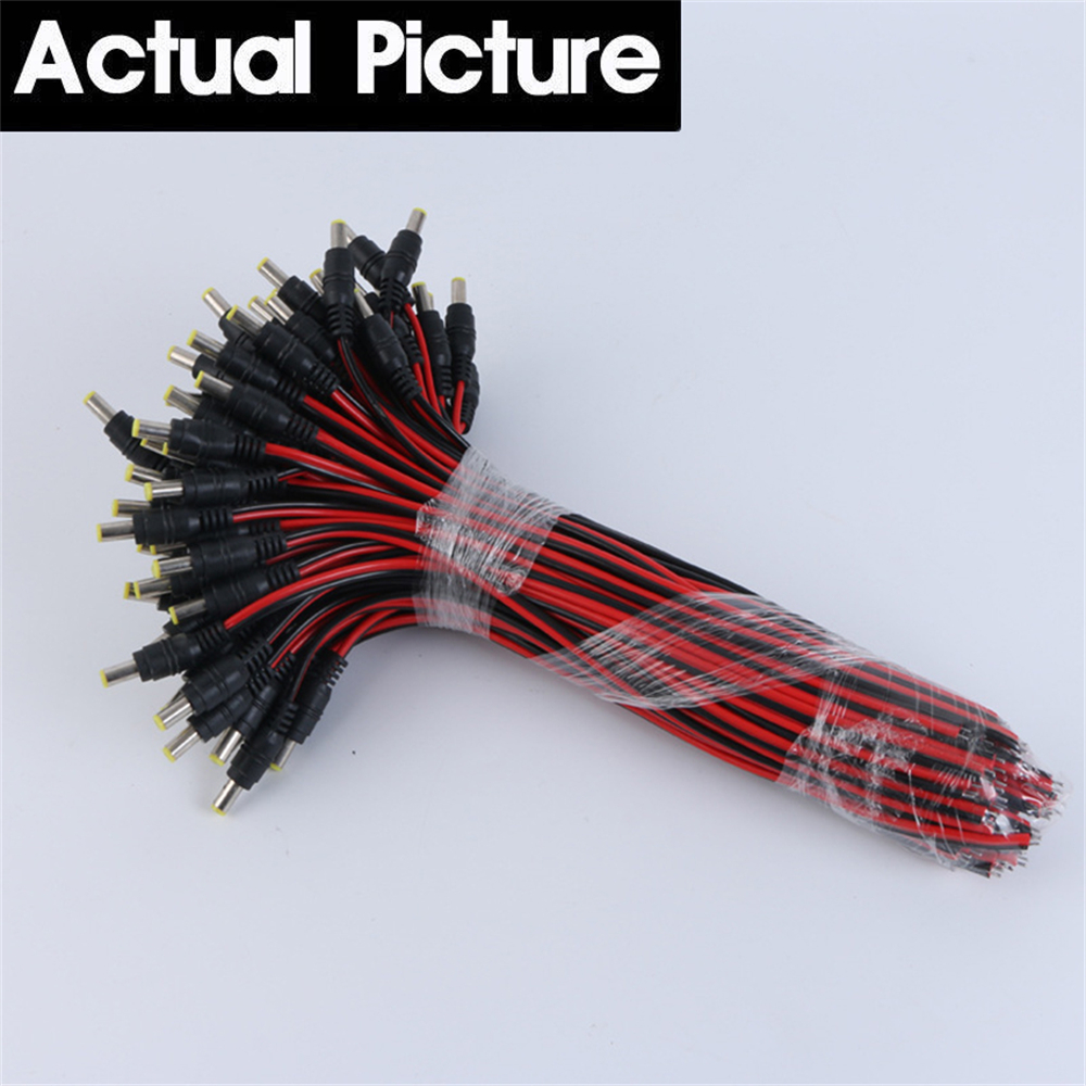 5 Pairs 5.5x2.1mm Male + Female DC Power Supply Wire Jack Plug Wire ...