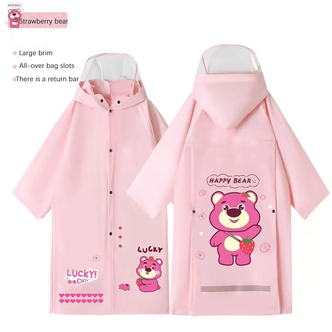 9-16 years old kids cartoon raincoat waterproof rainproof student ...