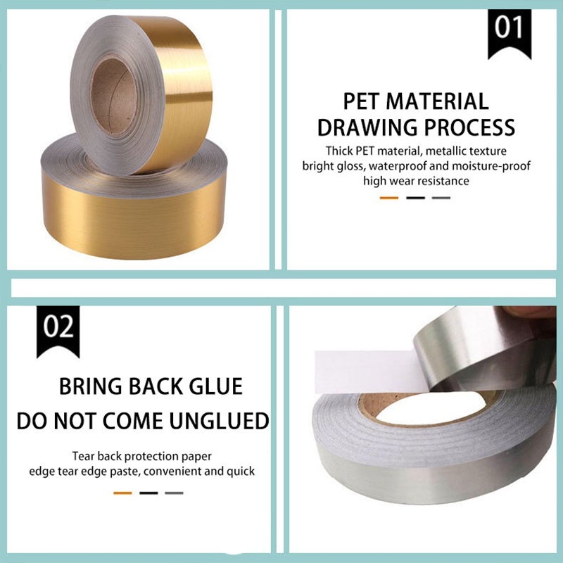 50M Floor Tile Gap Tape Wall Tile Strip Seam Sticker Copper Foil ...