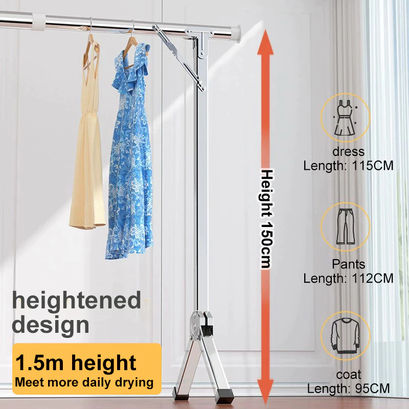 Movable Drying Rack Foldable Sampayan Stainless Steel Foldable ...