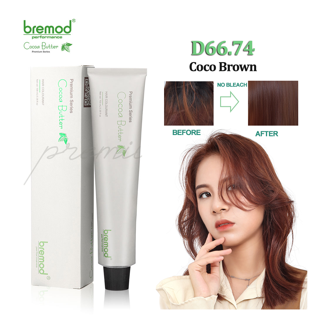 Bremod Premium Hair Color Light Copper Blonde 6.71 Honey Tea Brown 2.0 ...