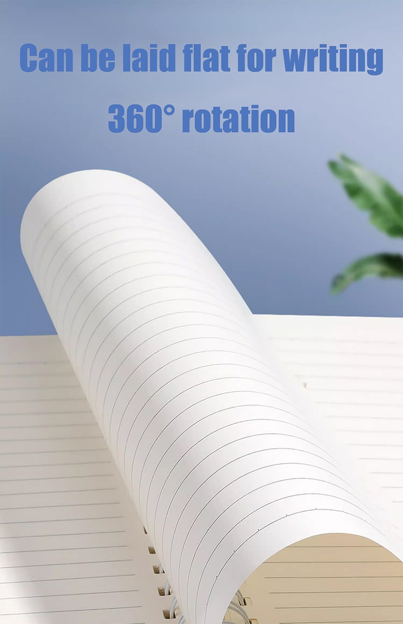 Fanvin A5 loose-leaf notebook with 60 pages, spiral binding, 70GSM ...