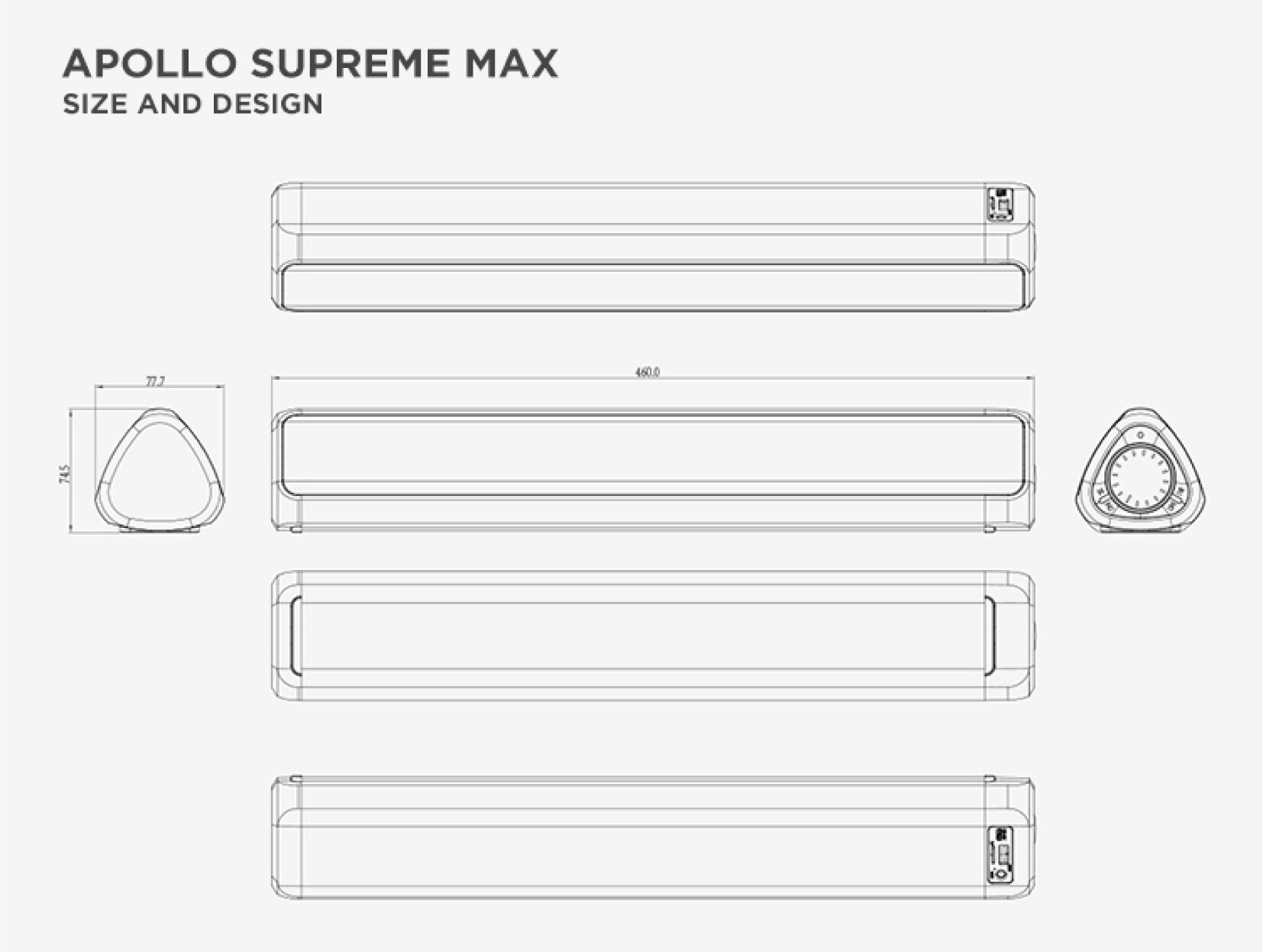 Apollo Supreme Max Wireless Soundbar Bluetooth Speaker AUX Cable ...