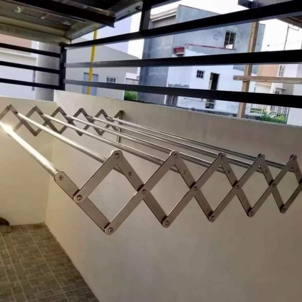 Laundry Racks Wall Mounted Sampayan Aluminium 6-pole 1meter | Shopee Philippines