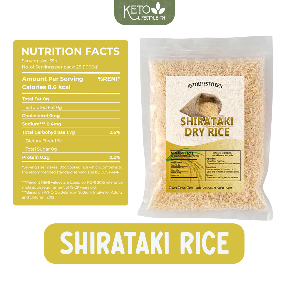 Shirataki Dry Rice 50pcs – Low Carb | Keto Friendly | Konjac Rice ...