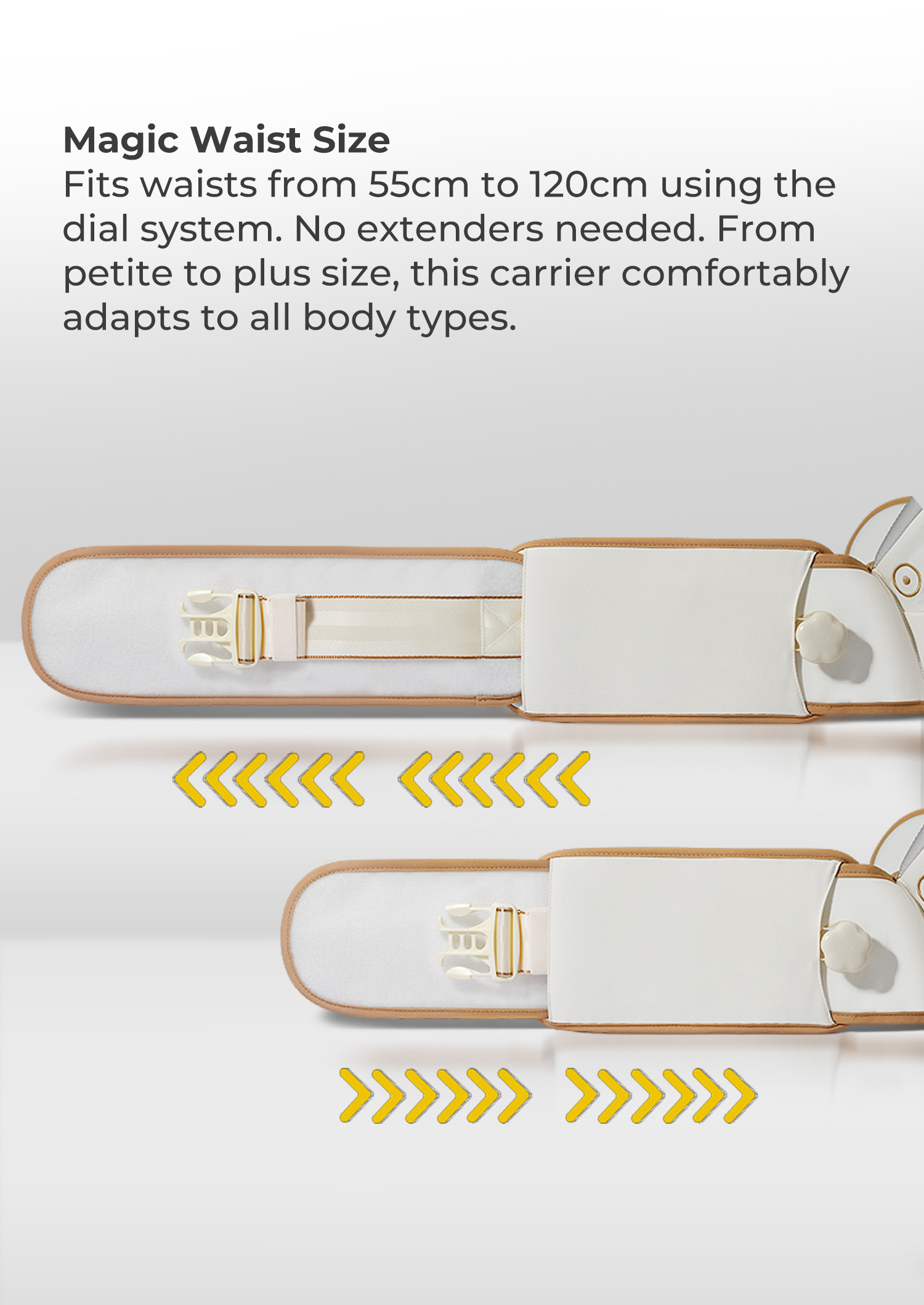 Bebear aX Aero Pro Foldable Aluminum Hip Seat Carrier (Pearl White ...