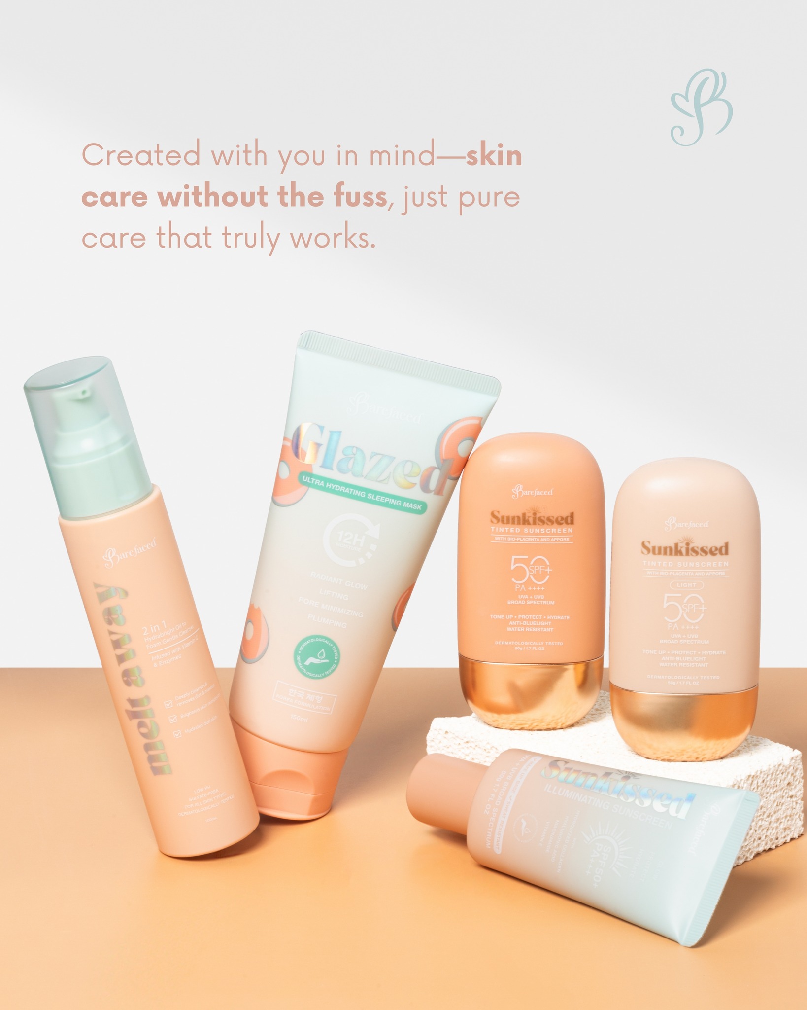 BAREFACED Sunkissed Illuminating Sunscreen / Tinted Sunscreen / Glazed ...