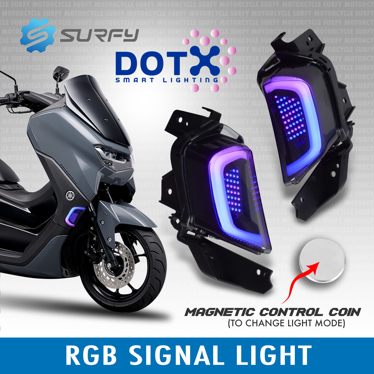 SharkPower Nmax V2 Dot X Signal Light Smart LED Smartphone App ...