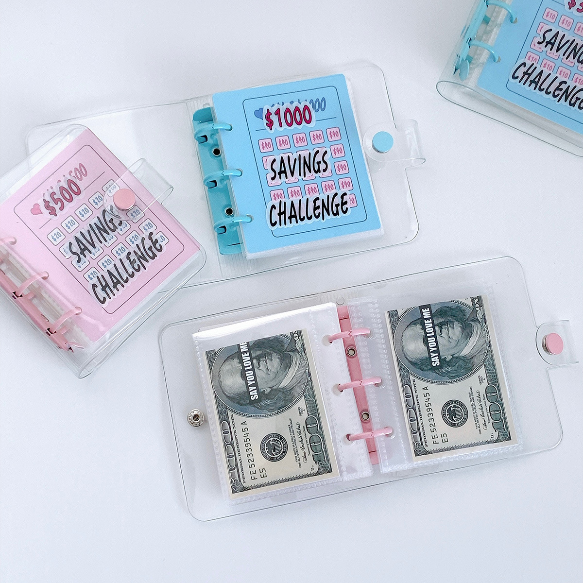 Money Saver Binder PVC $500/1000 Mini Budget Binder Savings Challenge ...