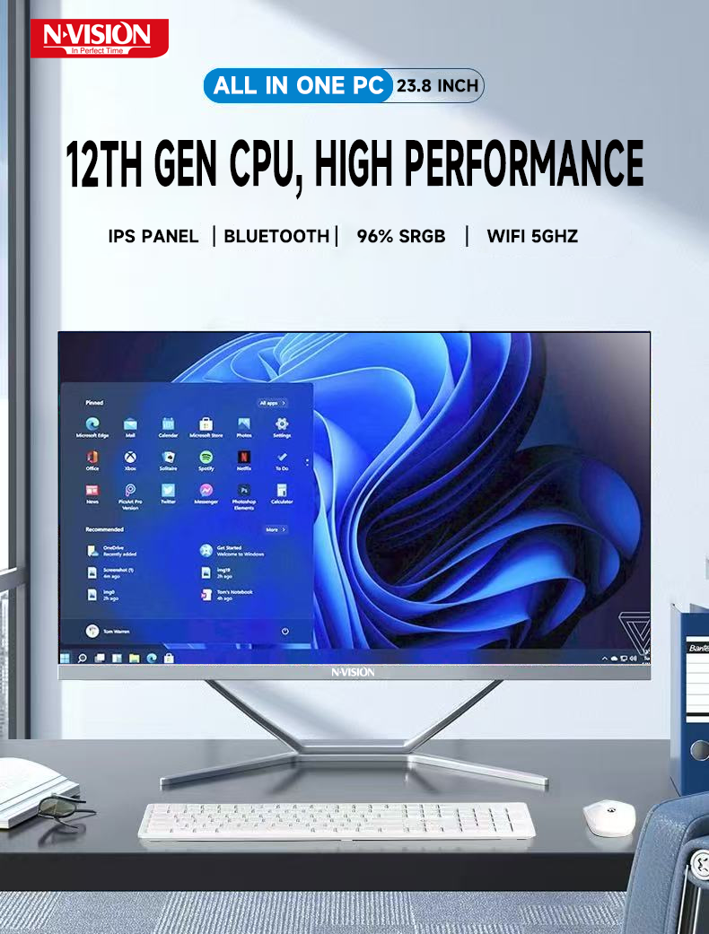 Nvision 24" All in One PC Computer With Intel Core i5/i7 CPU 16GB RAM ...
