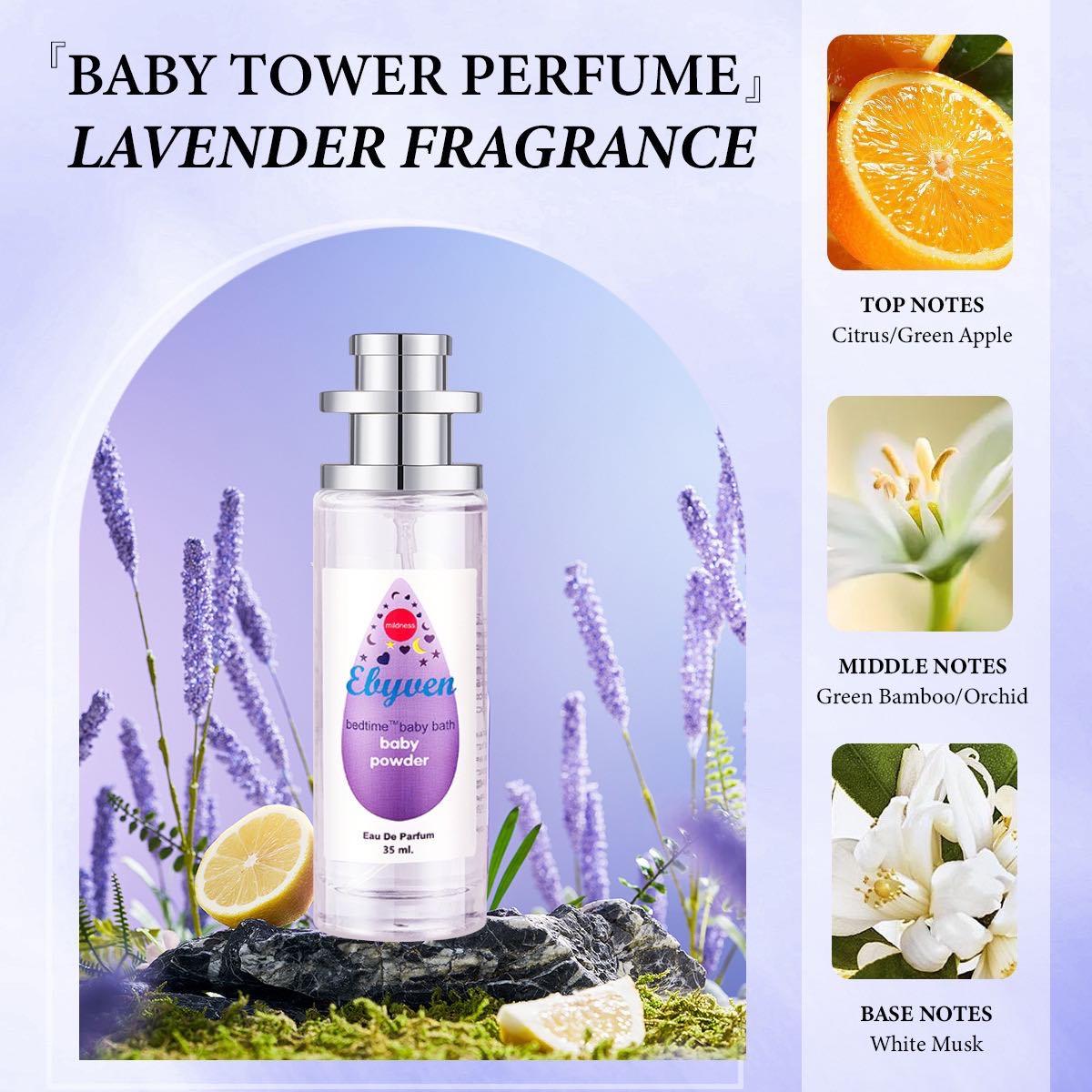 HIYes baby powder perfume 35ML lasting fragrance for 72 hours Four ...
