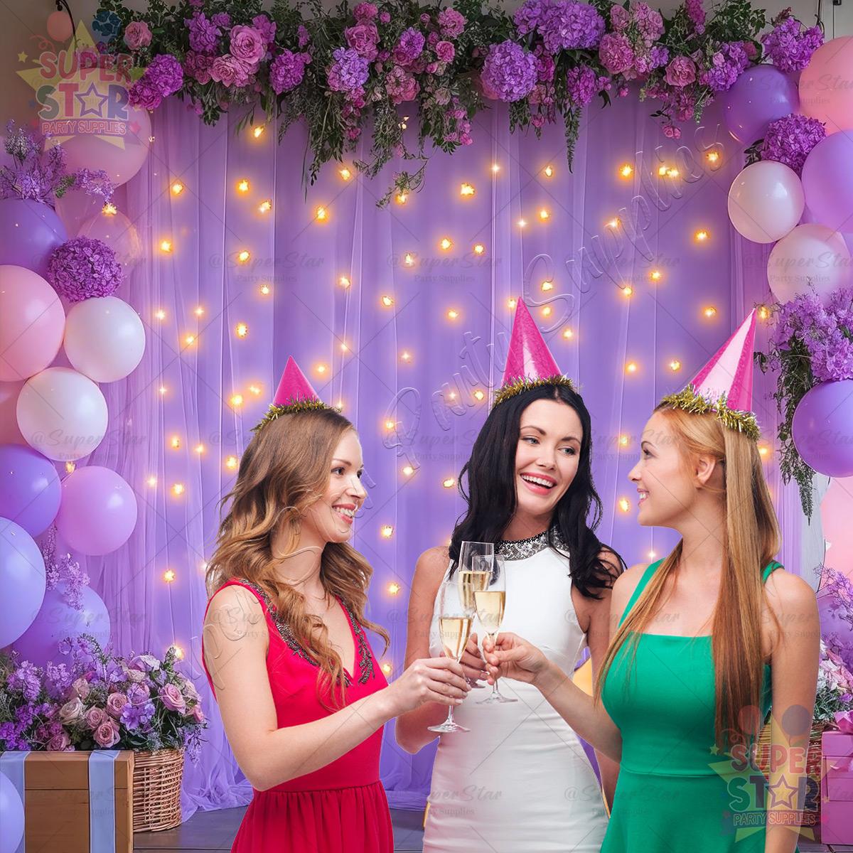 3m*3m White Tulle Backdrop Curtain for Parties Wedding Sheer Backdrop ...