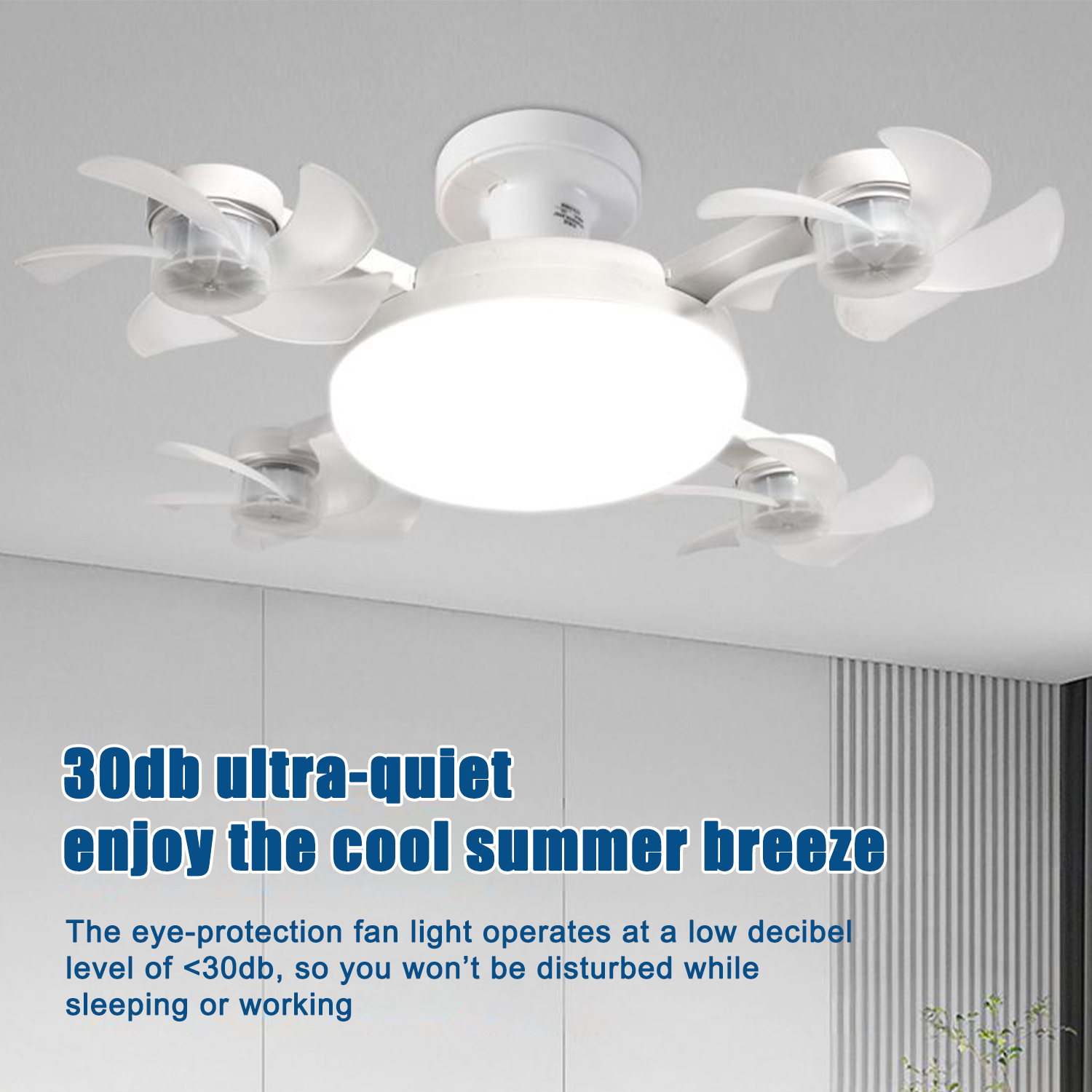 Drone Ceiling Fan Light LED Light Fan 2IN 1 E27 3 Colors With ...