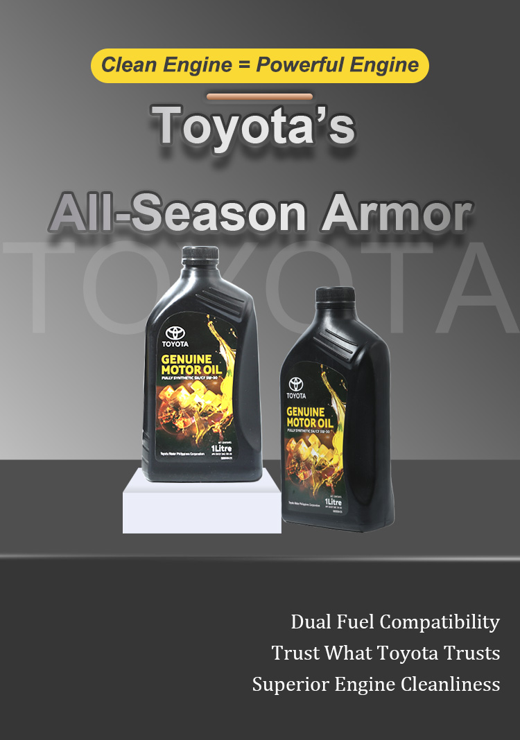 Toyota Oil Fully Synthetic SN/CF 5W-30 1Litre (BLACK) Toyota Genuine ...