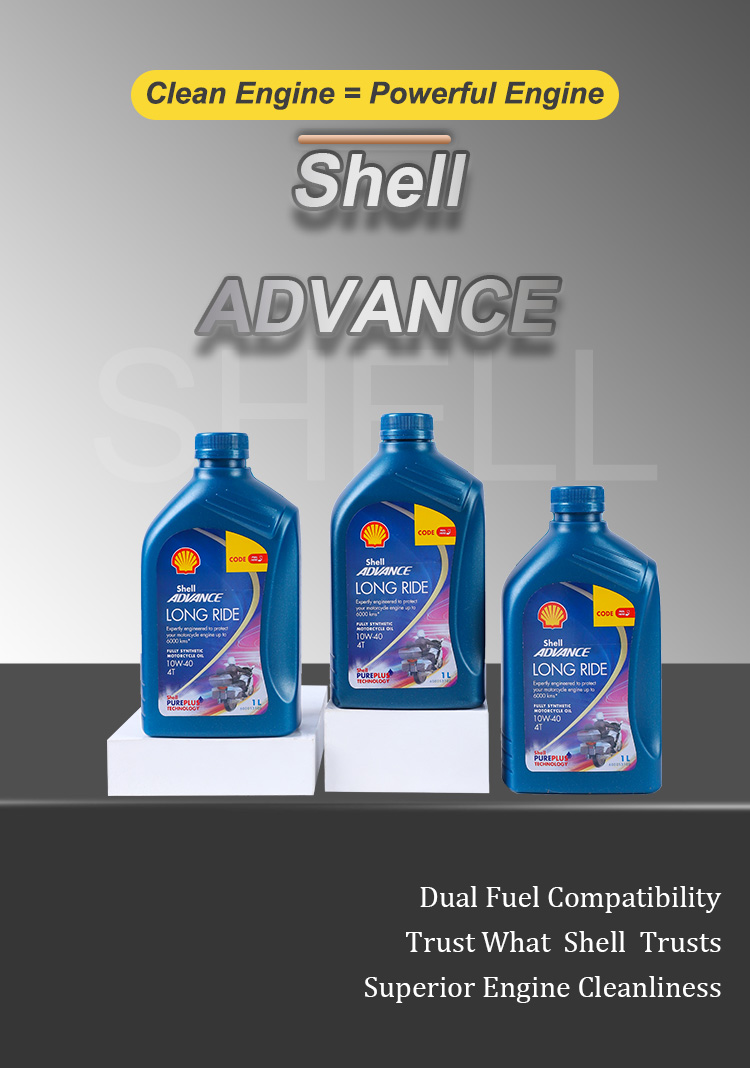 Shell Advance Long Ride Motorcycle Oil Long Ride 4T 10W-40 1L Genuine ...