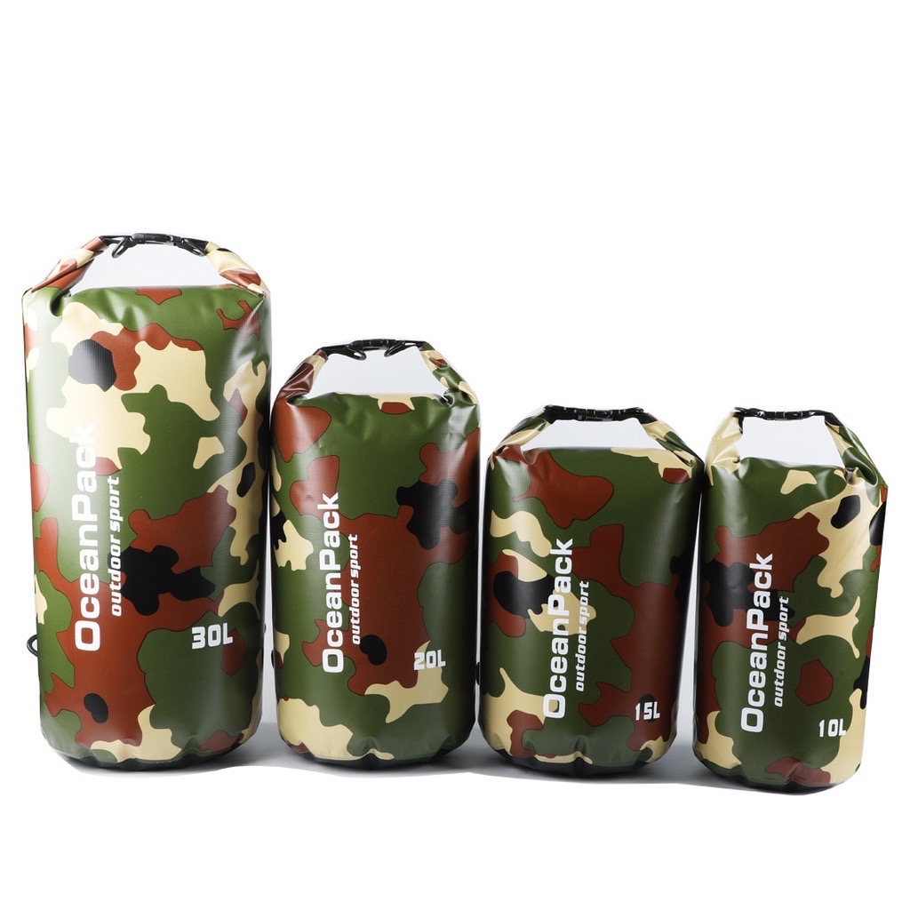 Army Ocean pack Camouflage Dry Bag Waterproof bucket bag Sling Shoulder Backpack Out door Sport ...