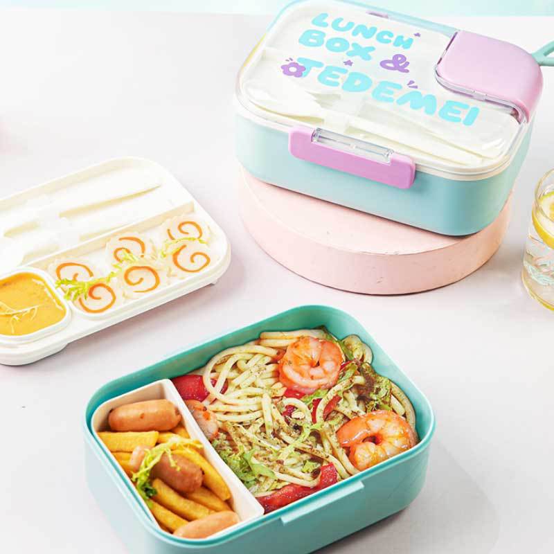 Kids Student Lunch Box School Compartments and Removable Dividers ...