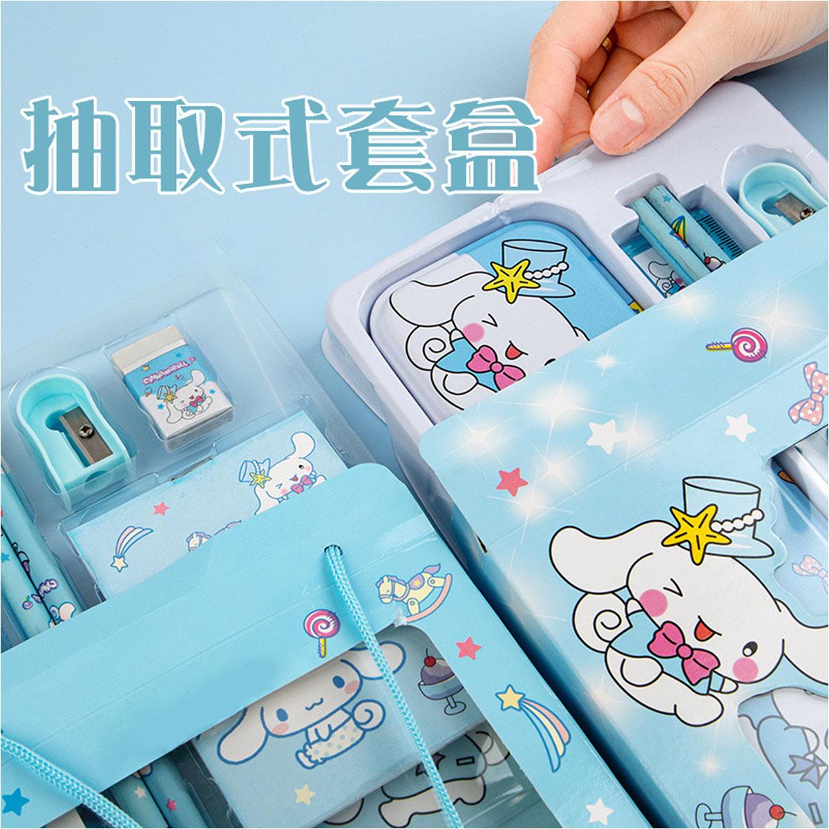 6pcs Sanrio Stationery Set Kuromi Melody Cinnamoroll Pencil Pencil Case ...