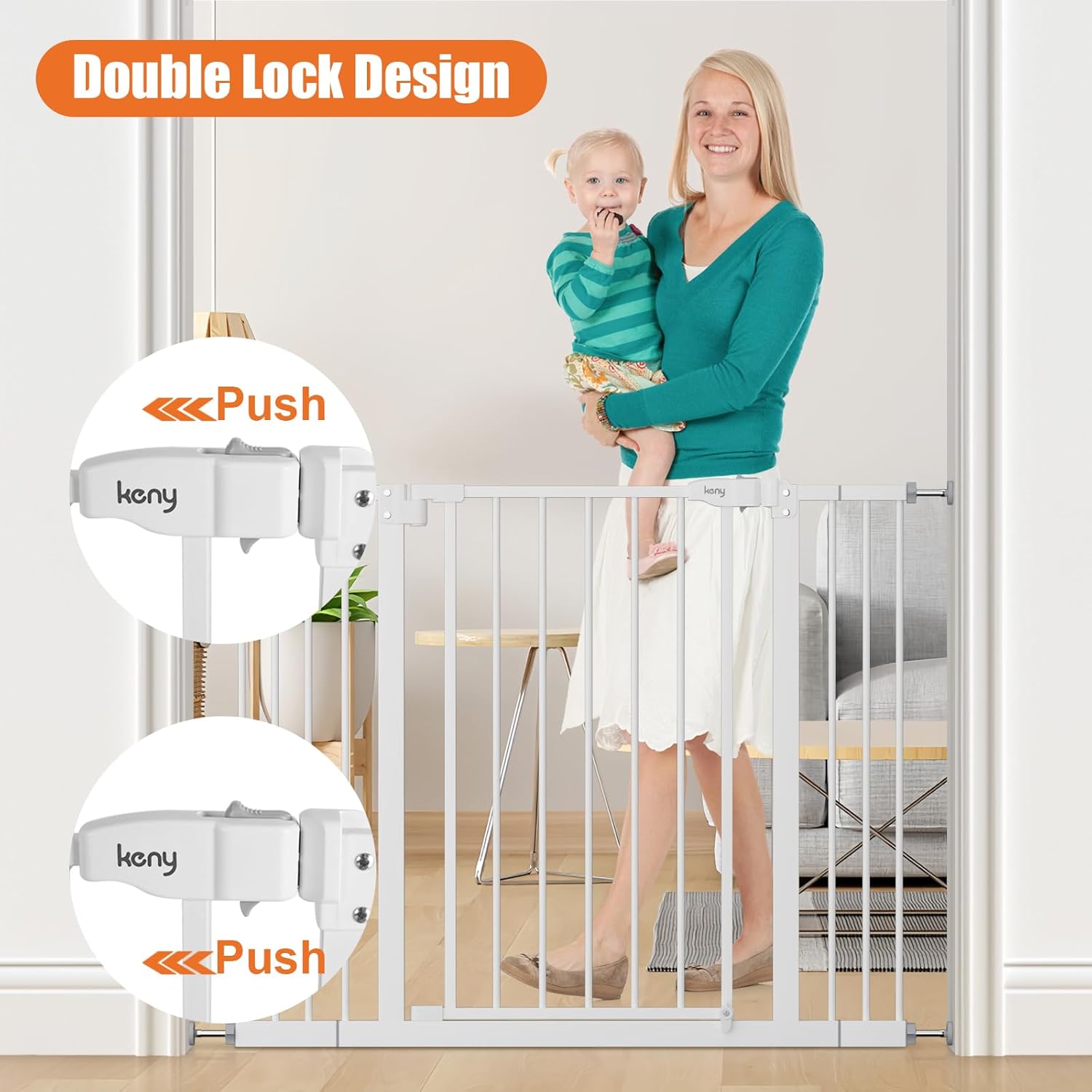 【COD】Baby Safety Gate Auto Closed Baby Gate Safety Pet Gate 3-locked ...