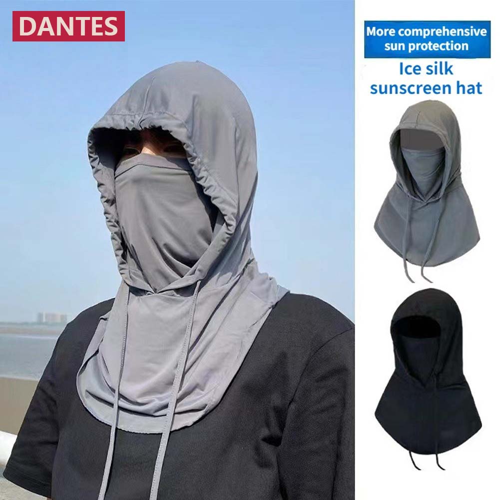 1pcs Men's And Women's Ice Silk Sunscreen Cap UV Protection Face Mask ...