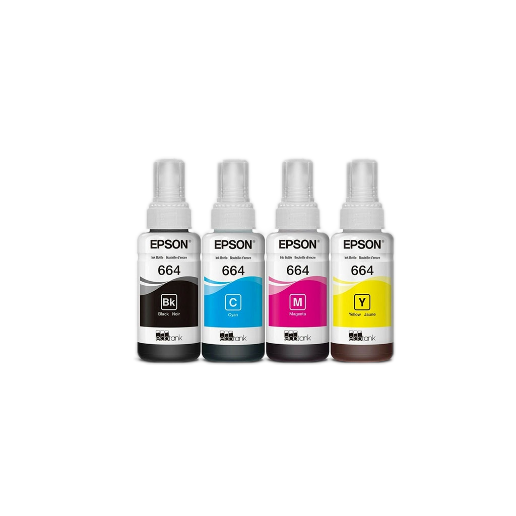 ORIGINAL EPSON T664 664 BLACK CYAN MAGENTA YELLOW Series for Printer ...